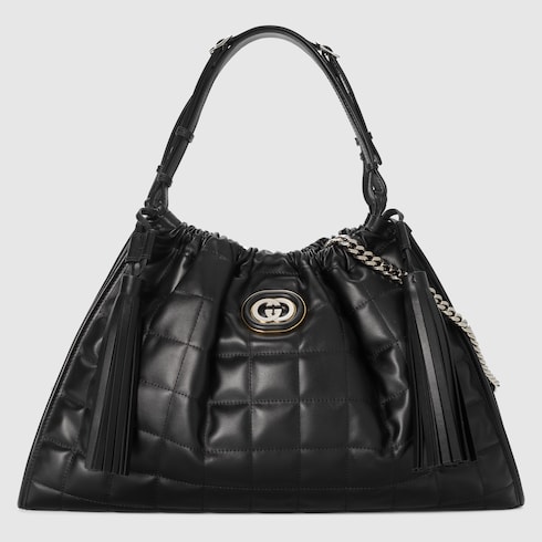 Gucci Deco Tote Bag - Black Leather | Editorialist